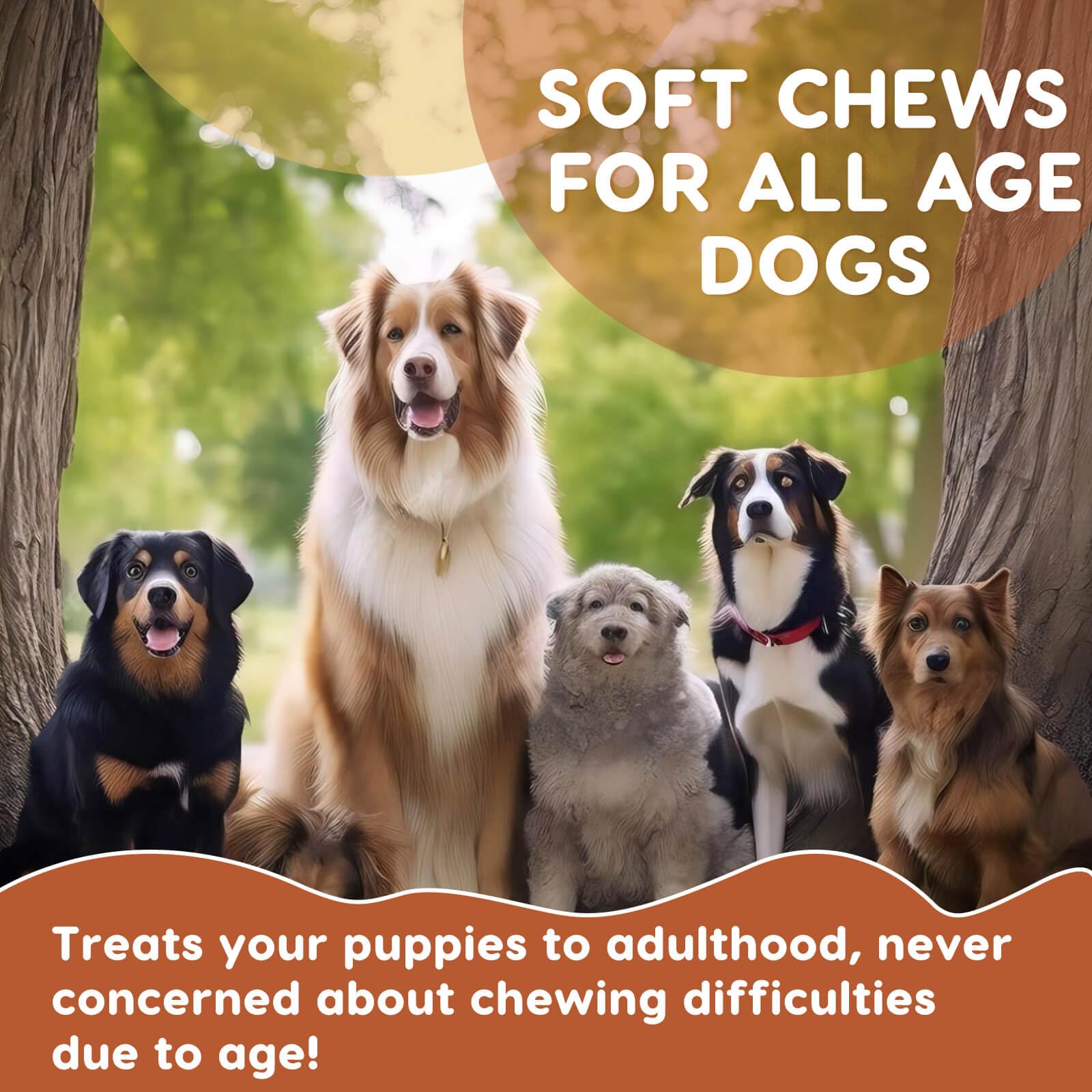 Probiotics for Dogs, Dog Probiotics for Digestive Health, Plus Pumpkin and Fish Oil, for Gut & Itchy, 103 Soft Chews