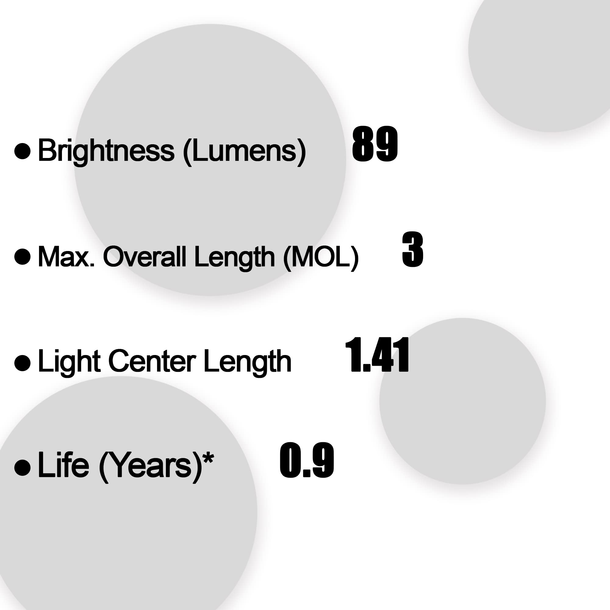 DYSMIO T6 Tubular Candelabra Base - E12 Frosted Dimmable Incandescent Light Bulb - Pack of 6
