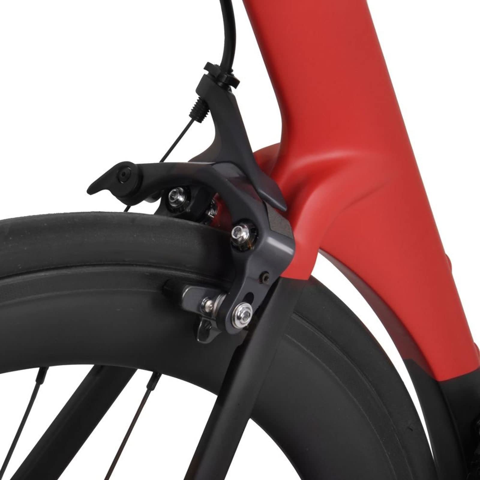 HESNDzxc Bicycles for Adults Carbon Frame Road Bike Alloy Wheel Clincher Fork Seatpost V Brake (Size : Medium)