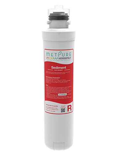 Metpure Versatile MV-ROGBSET Red (R) + Orange (O) + Green (G) + Blue (B) Quick Twist Filter Set Replacement Cartridge Bundle (1 x Sediment, 1 x Extruded Carbon Composite, 1 x 50gpd Membrane, 1 x GAC)