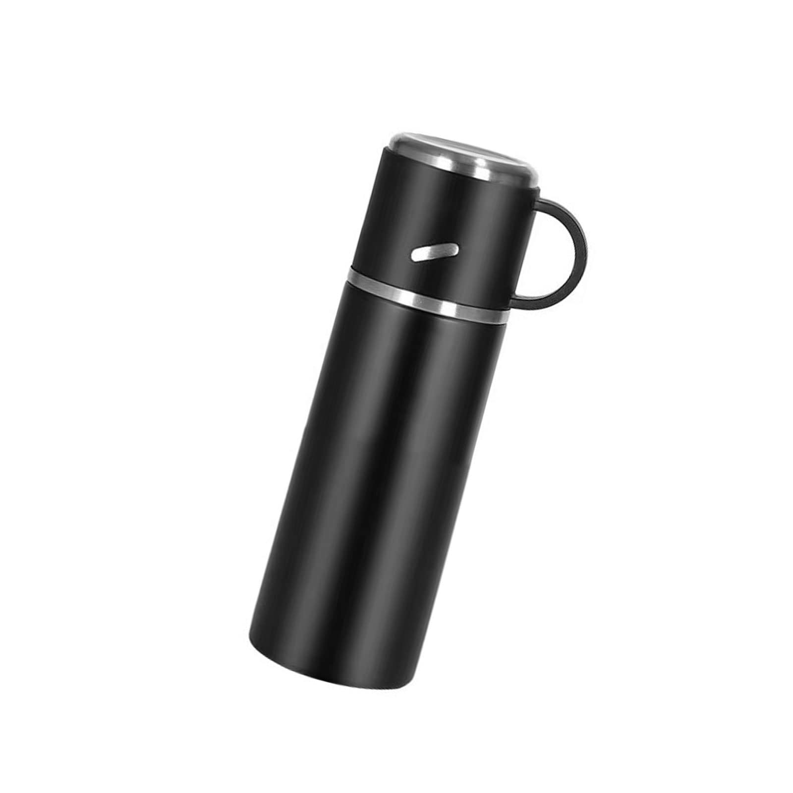 Insulated Water Bottle Travel Coffee Mug Stainless Steel Vacuum Flask Coffee Cups Water Flask for Hot and Cold Drinks 14.2 oz/420ml(Black)