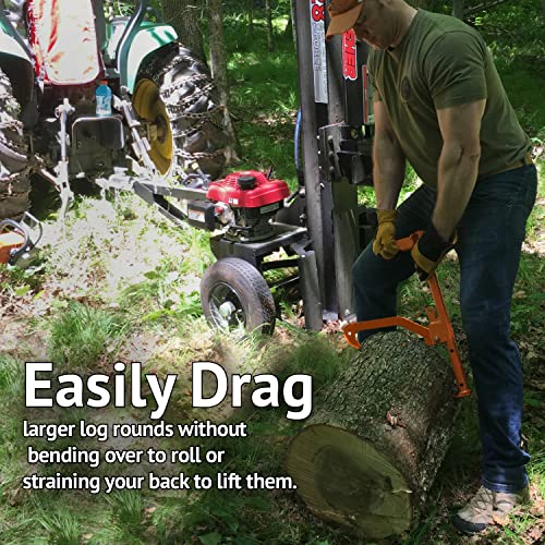 LogOX Hauler Ergonomic Log Hauler Firewood Harvesting Hand Tool, 21β Cant Hook Log Roller, and Carrier (Patented and Made in USA)