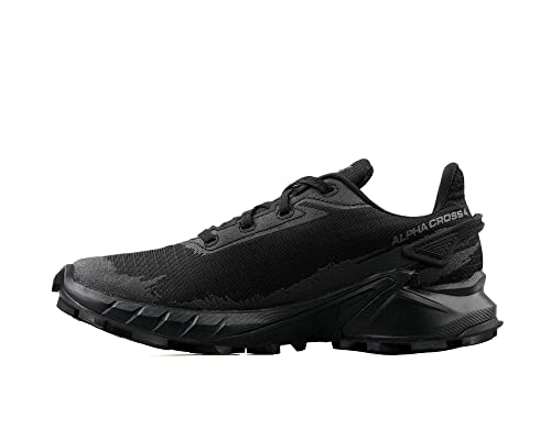 Salomon Women's ALPHACROSS 4 GTX W Hiking Shoe, Black/Black/Black, 8.5