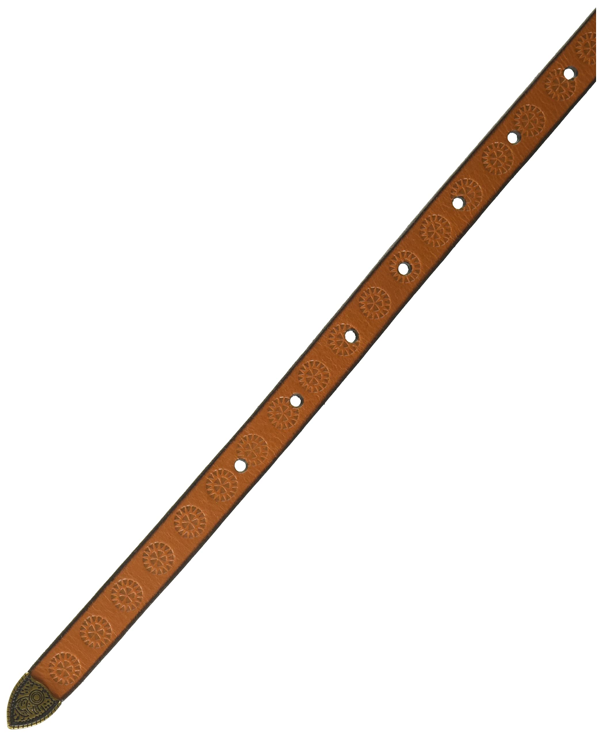 Frye Women's 15MM Leather Belt, Tan Tooling, Large