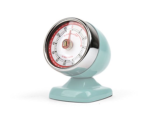 Kikkerland Vintage Streamline Kitchen Timer, Blue