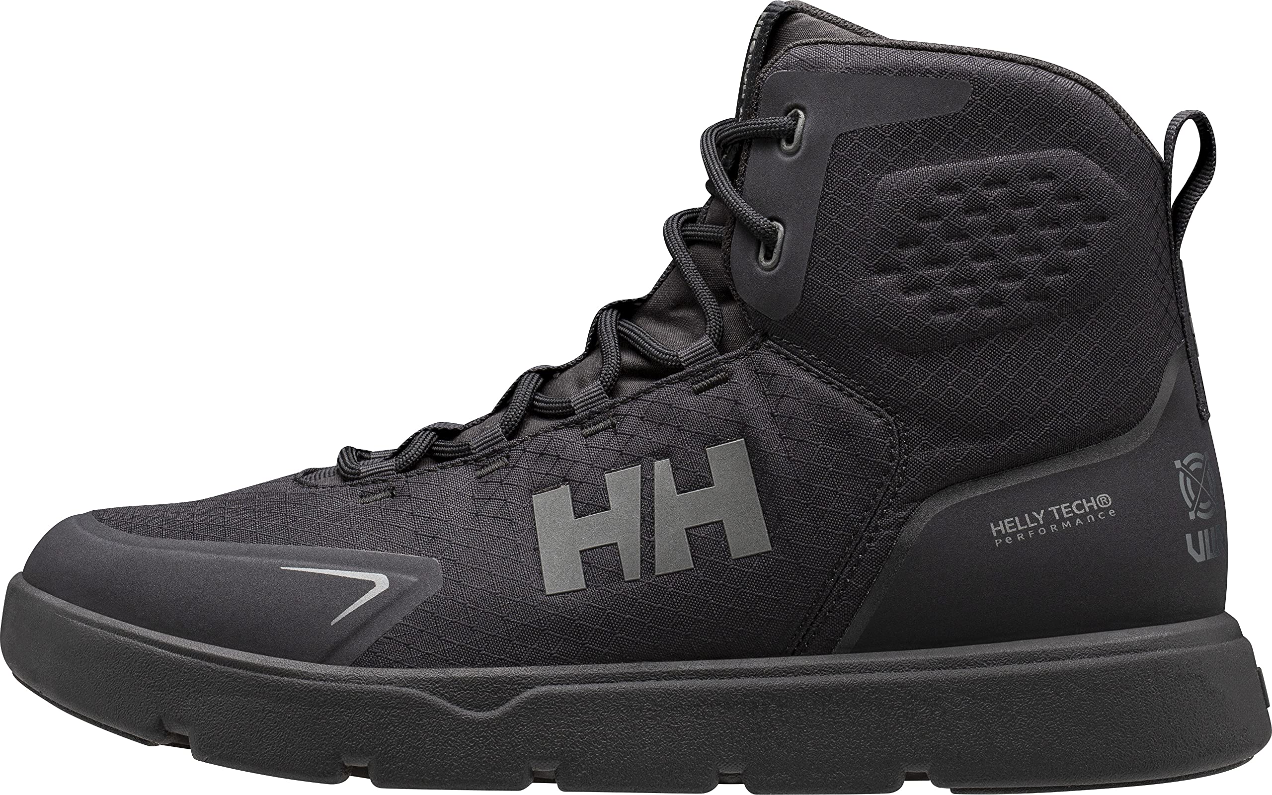 Helly-Hansen Mens Canyon ULLR Boot High Top LigHigh TopweigHigh Top Waterproof Hiking Sneaker Boots, 990 Black/Gunmetal/Neon Orange, 8.5