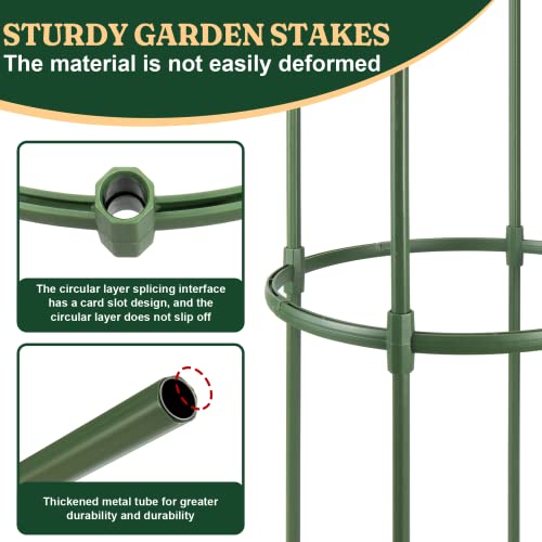 LOMNYIY Garden Trellis, Tomato Cage Tall Plant Support Climbing Vines Flowers Stands Cucumber Trellis Plant cage(Tall 55.1 inches,1PACK)