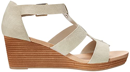 Dr. Scholl's Shoes Women's Barton Wedge Platform Sandal,Greige Snake Print,7.5