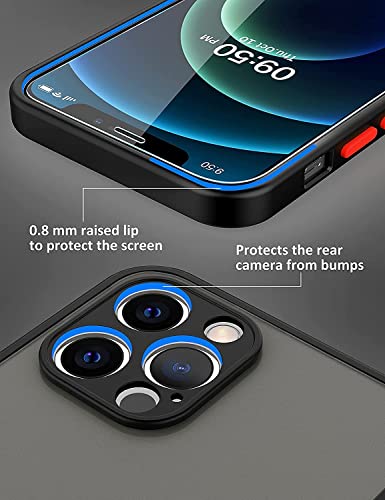 SUBESKING for iPhone 14 Pro Max Butterfly Case,Translucent Matte Soft TPU Bumper Case Cute Animal Print Pattern Design Women Girls Teen, Hard PC Back Clear Protective Phone Cover 6.7 Inch Black