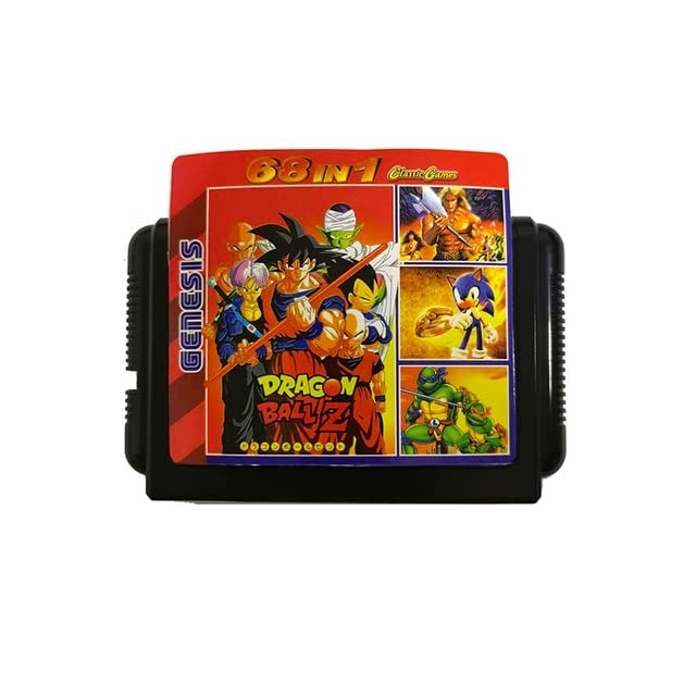 MD 68 In 1 Sega Game Cartridge For 16Bit Megadrive Genesis With COMIX Contra Alisia Dragoon (JP)
