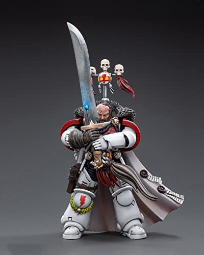 Pipigirl JoyToy × Warhammer 40K Genuine License 1/18 Soldier, White Scars, 4inch Army Military Extreme Warrior Models Action Figures Kits (Captain Kor'sarro Khan)