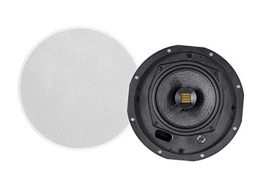 Monoprice 3-Way Carbon Fiber In-Wall Column Speaker - 6.5 Inch, With Ribbon Tweeter, Black - Amber Series
