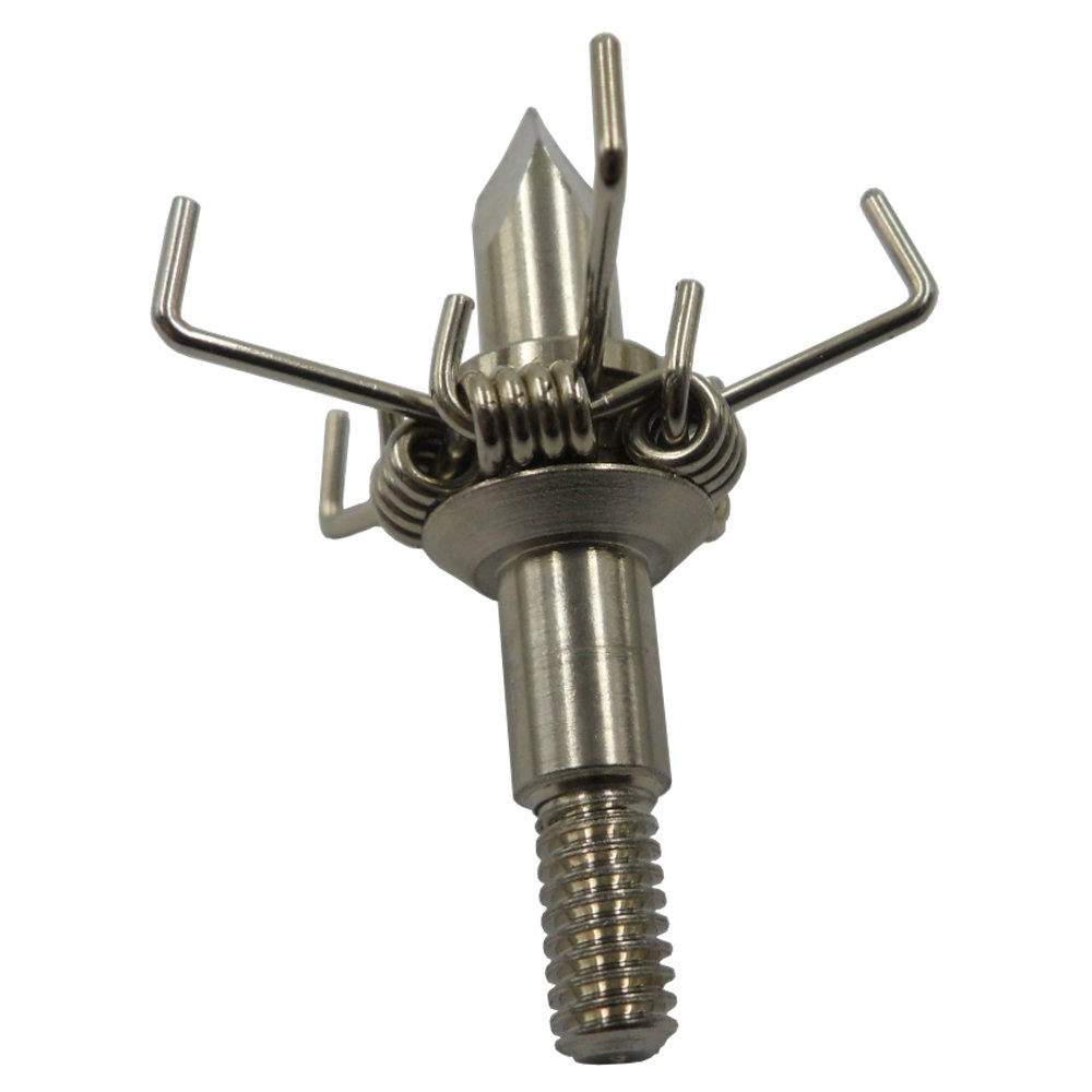 e5e10 12PK Archery Judo Broadheads Points Tips 100Grain Paw Point Arrowheads for Hunting Small Animals (Sharphead)