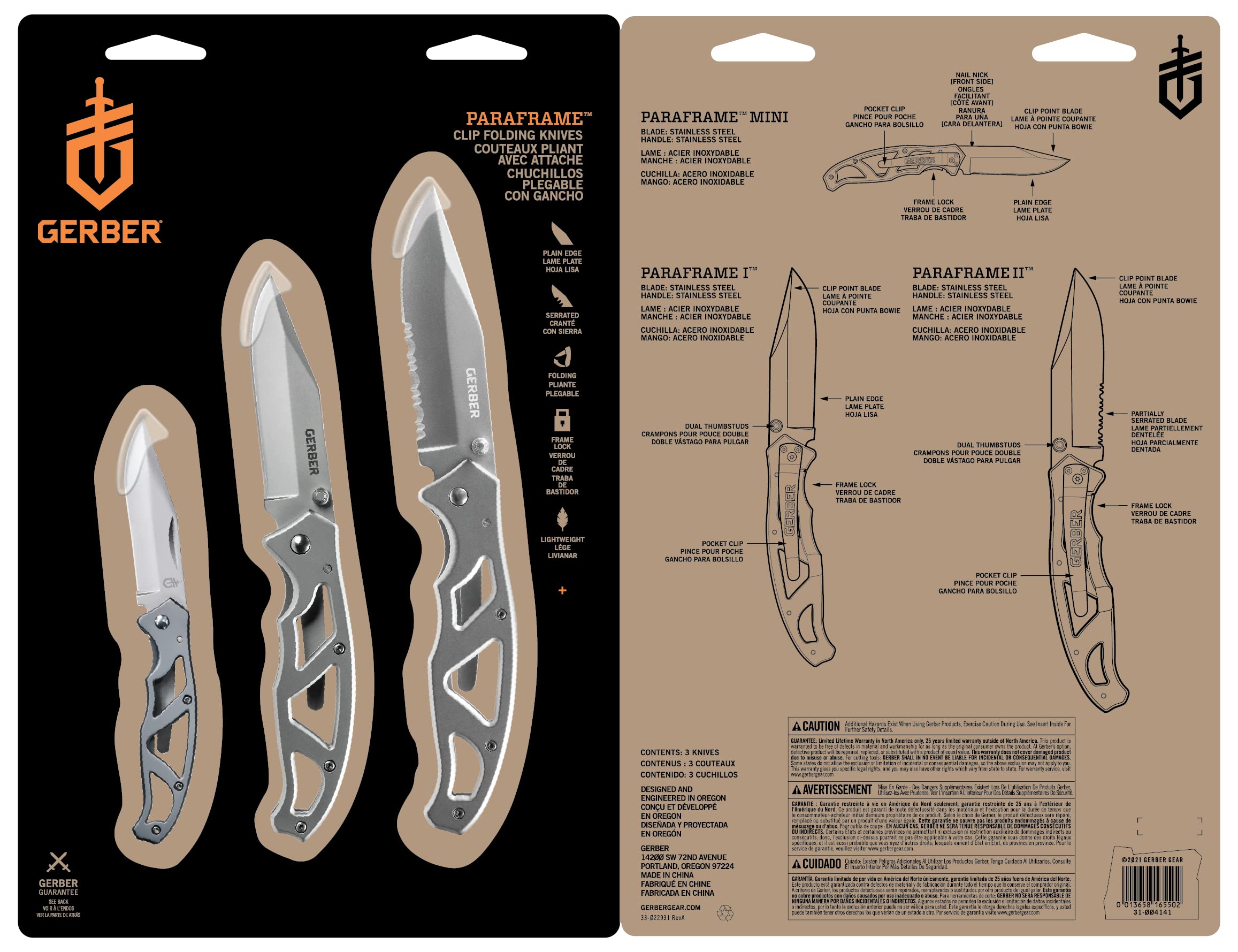 Gerber Knives G4141: Paraframe Combo