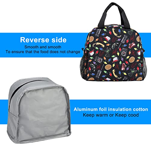 NIGEER Stranger Lunch Bag Things Lunch Box Leakproof Cooler Lunch Box for Men Women Reusable Thermal Tote Bag for Office Work School Picnic Beach