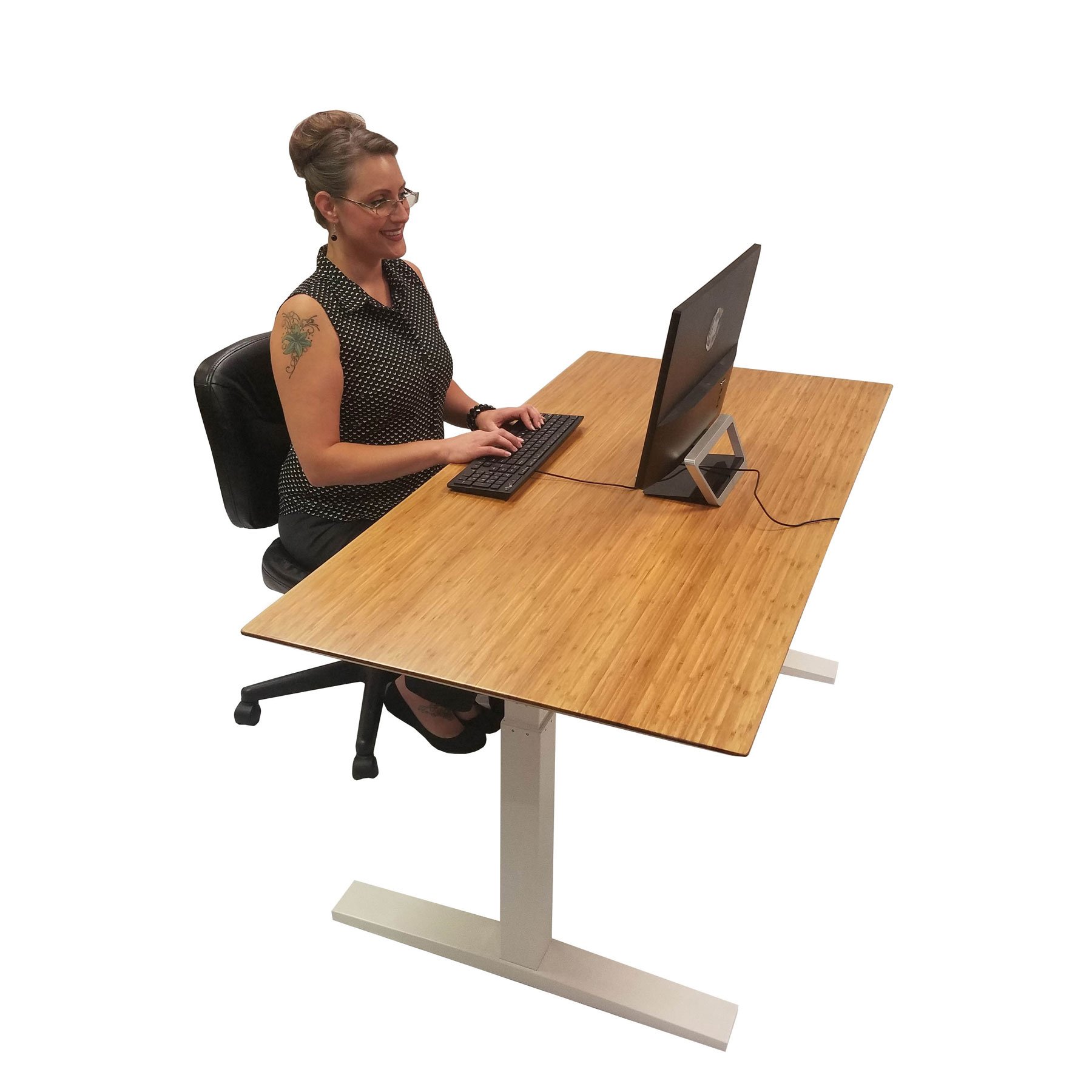 Home Soft Things Eco-Friendly Natural Bamboo Tabletop, Parallel Pressure, 30" x 60" x 0.875" H, Boonliving Rectangular Rustic Solid Wood Slab Desk Table Top Countertop for Home and Office
