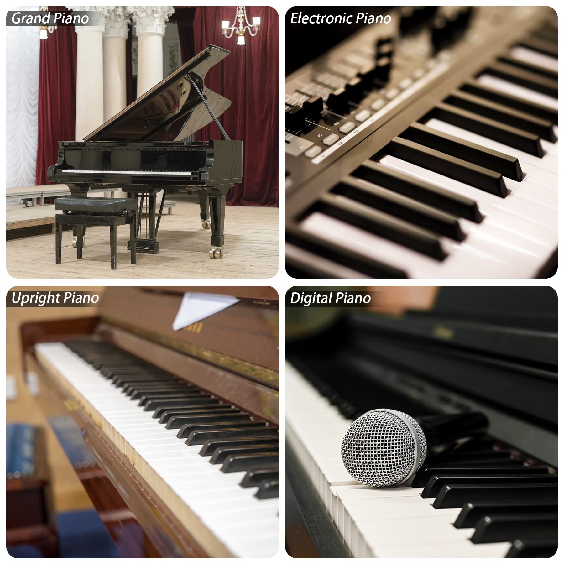 HAUTOCO Piano Keyboard Notes Guide for Beginner Reusable Silicone 88-Key Full Size Removable Piano Keyboard Note Labels, No Need Stickers, 88 Key Rainbow Colors with Box