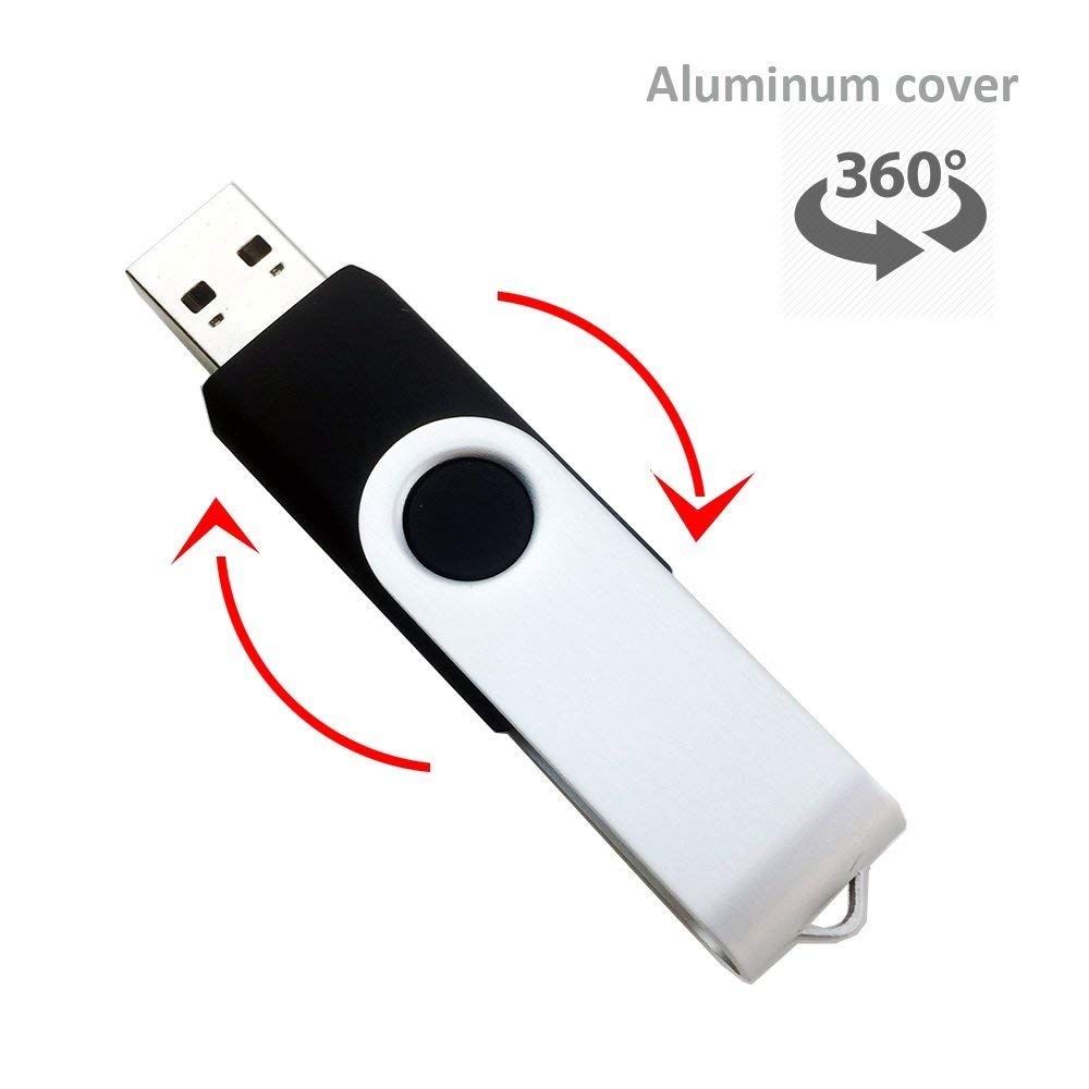 Flash Drive, USB Drive 5 X 16 GB USB Flash Drive 16 gb Thumb Drive Memory Stick Swivel Keychain Design Mixcolor (16GB5) (mixcolor5)