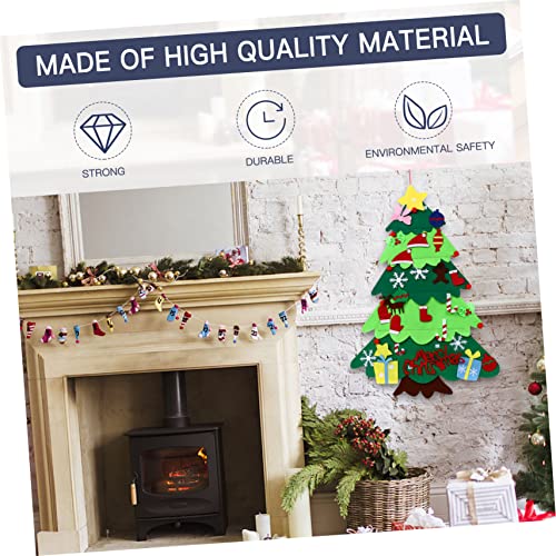 SAFIGLE 1pc DIY Christmas Tree Baby Educational Home Decoration Wall Sticker Decor Baby Christmas Nativity Ornaments for Kids Christmas Tree Hanging Christmas Tree Decor DIY Prop