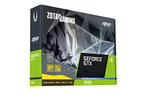 ZOTAC Gaming GeForce GTX 1650 AMP CORE 4GB GDDR6 128-bit Gaming Graphics Card, Super Compact, ZT-T16520J-10L