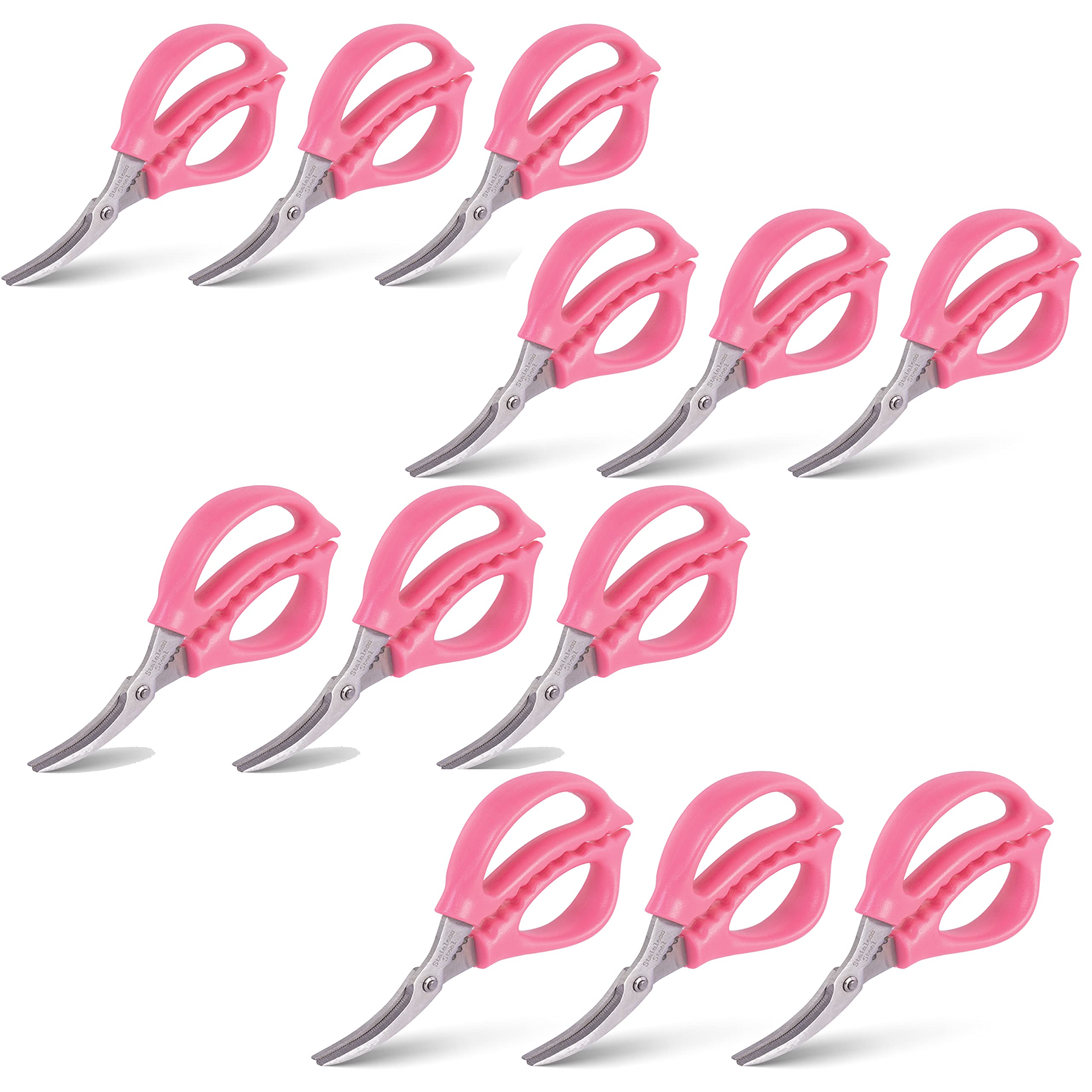 kitchen Seafood Scissors,Crab Lobster Leg Crackers and Seafood Tools for Lobster, crab, shrimp, vegetables and other cutting work 6.1 inch (Quartz Pink 12)