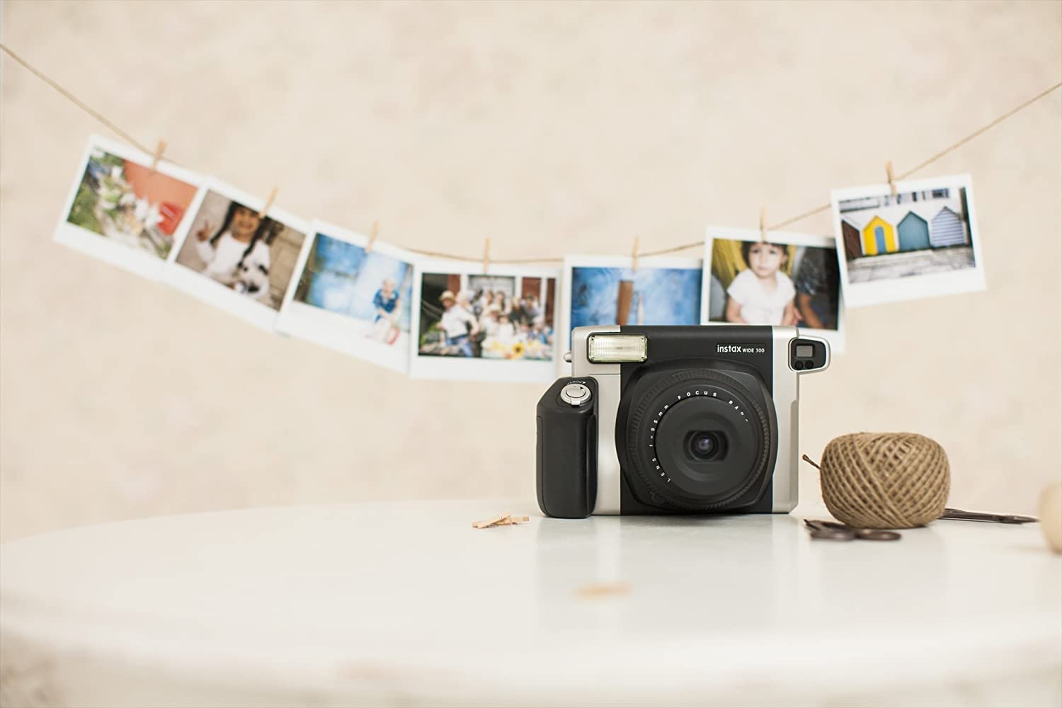 Fujifilm Instax Wide 300 Instant Film Camera (Black) Bundle with Fujifilm Instax Film Pack (White, 20 Shoots) + Carrying Bag + Camera Cleaning Kit + More
