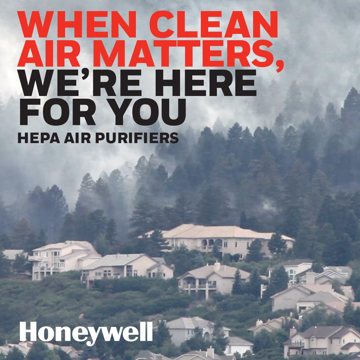 Honeywell InSight HEPA Air Purifier with Air Quality Indicator for Medium-Large Rooms (190 sq ft), Black - Wildfire/Smoke, Pollen, Pet Dander, and Dust Air Purifier (Renewed)