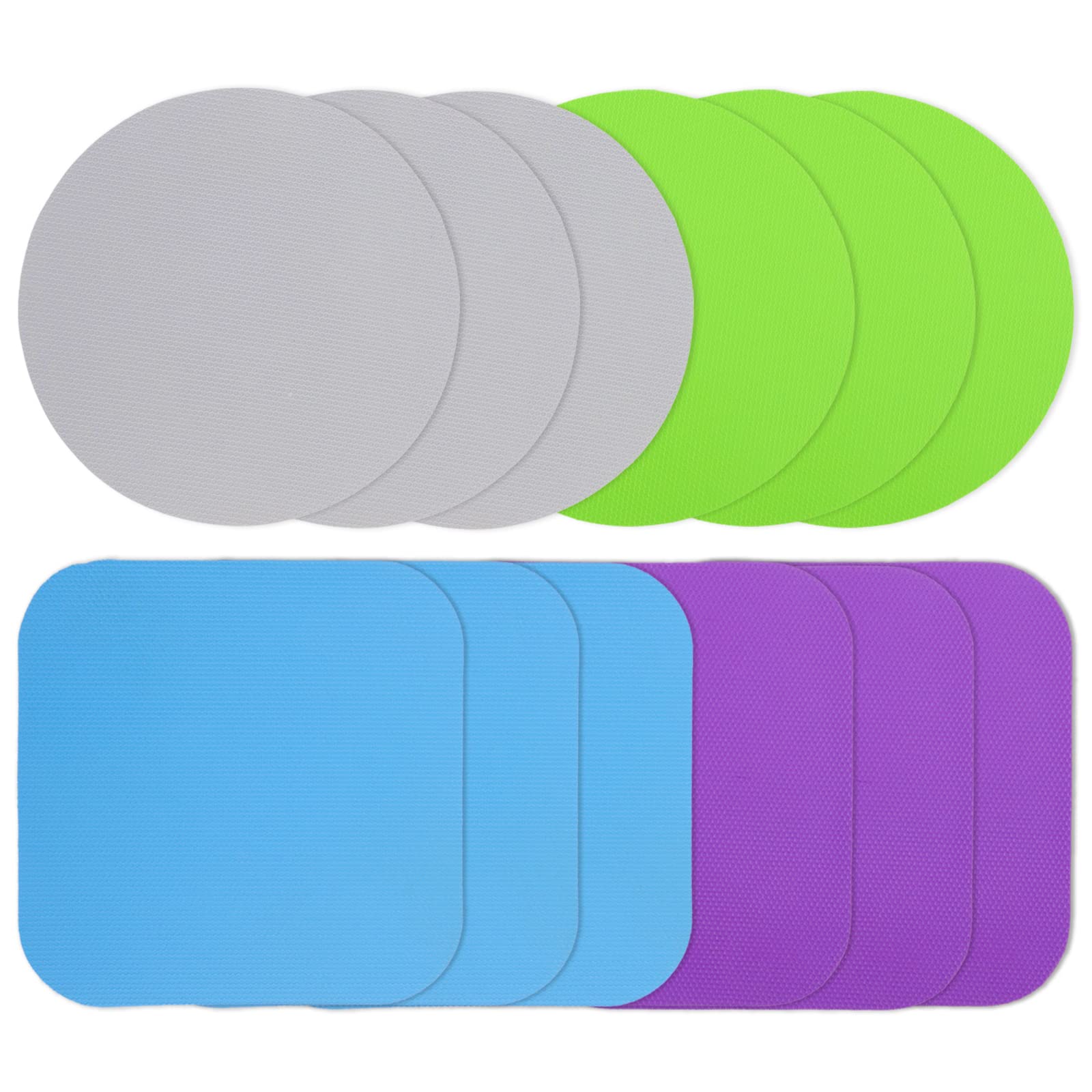 Jar Opener Gripper Pad, Rubber Jar Opener Grippers, 12 Pcs Jar Opener for Weak Hands, Seniors with Arthritis(Grey/Green/Blue/Purple)