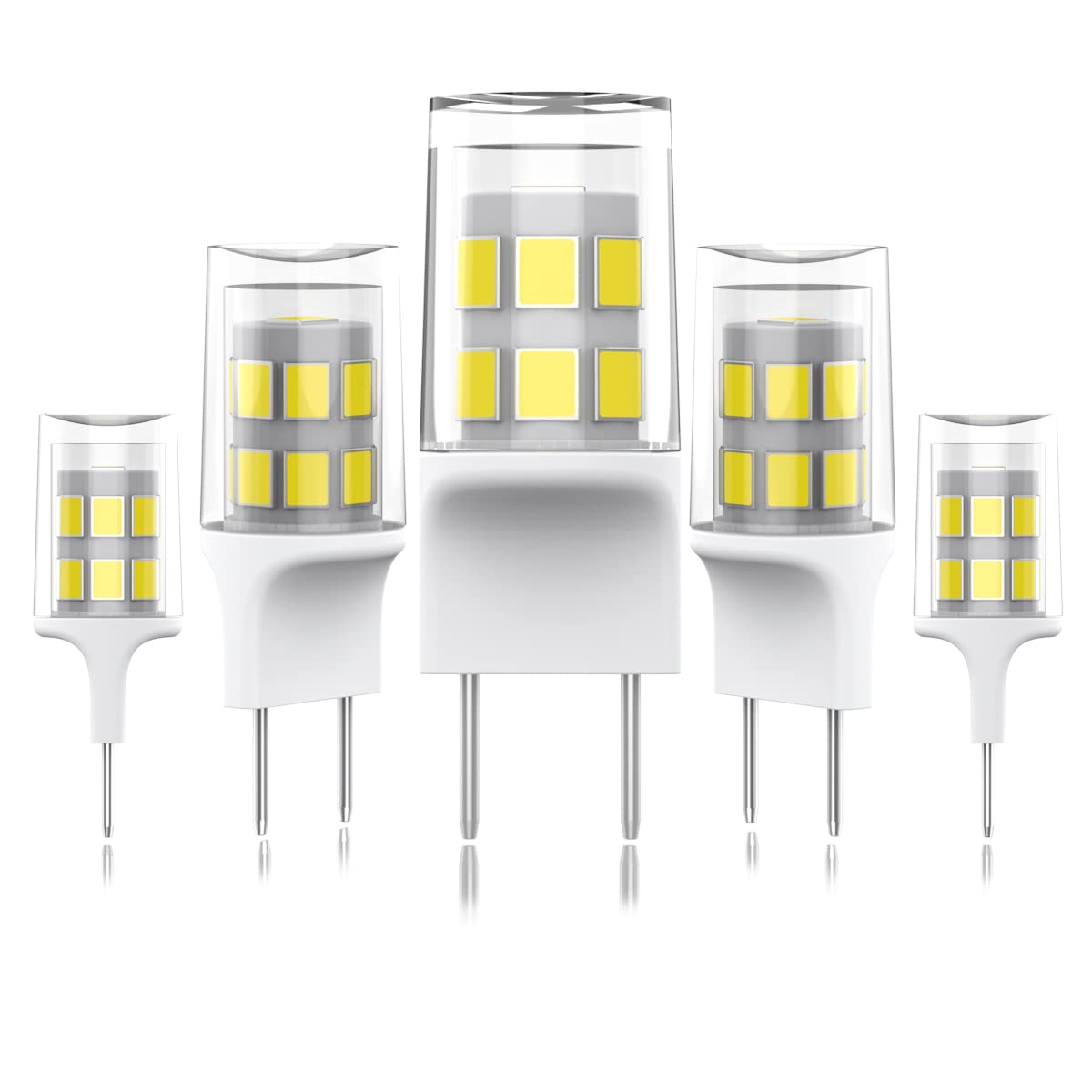 G8 LED Light Bulb 2.5 Watts Daylight White - G8 Base Bi-pin Xenon JCD Type LED 120V 20W Halogen Replacement Bulb for Under Counter Kitchen Lighting, Under-Cabinet Light.Pack of 5 (Daylight White)