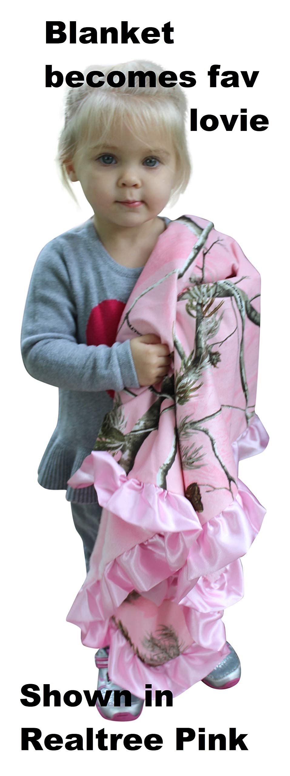 Mossy Oak Pink Hunting Camo Carstens Baby Throw Receiving Nursery Blanket 34x34 Super Soft