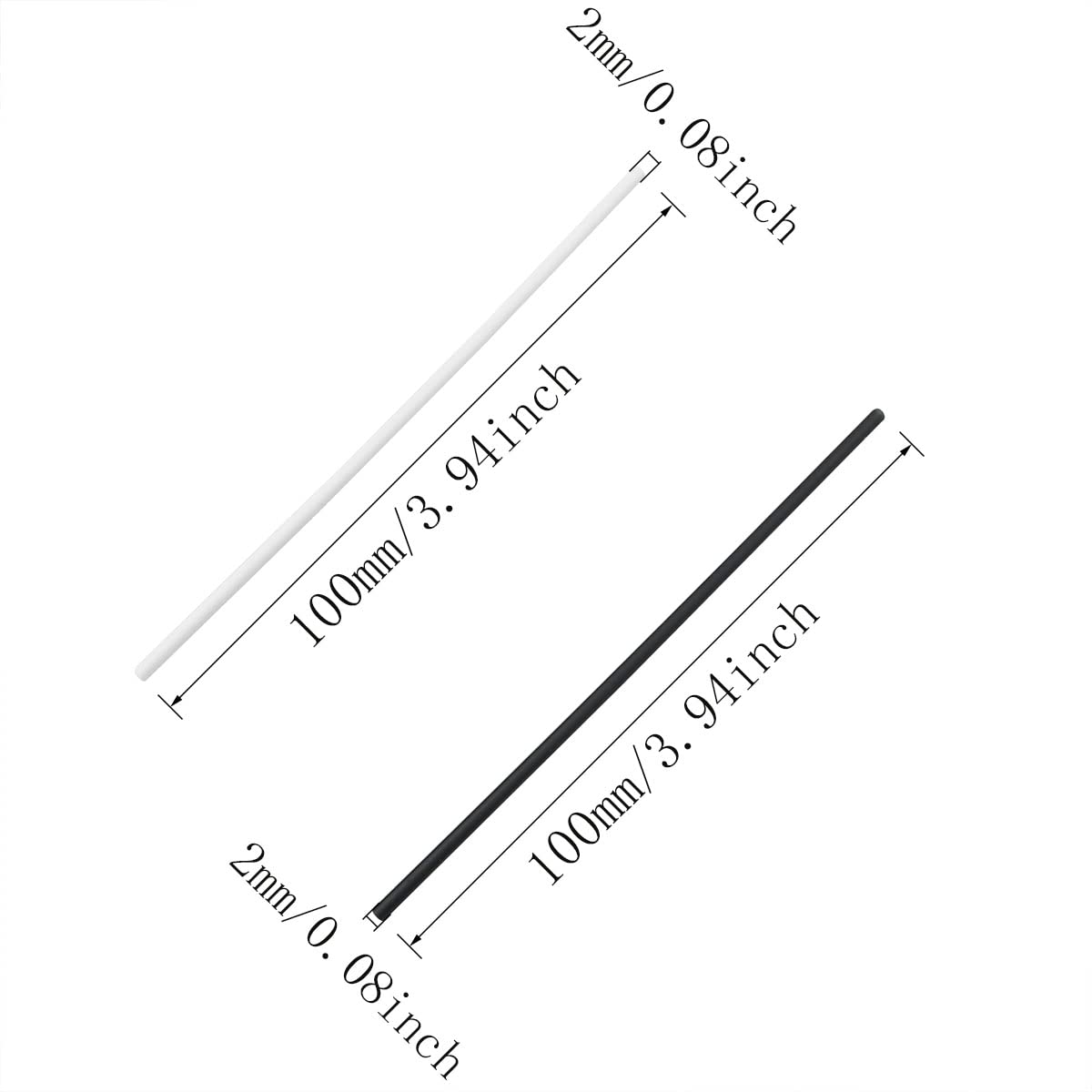 JJHXSM 20pcs Guitar Fingerboard Side Marker 100mm Fretboard Side Dot Fingerboard Position Marker for Guitar Bass White and Black