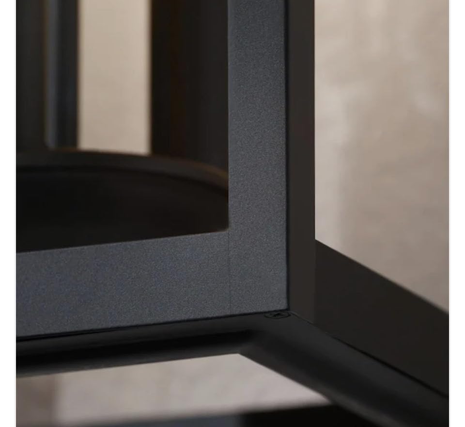 Home Decorators Havenridge 3-Light Matte Black Hardwired Outdoor Wall Lantern Sconce with Clear Glass