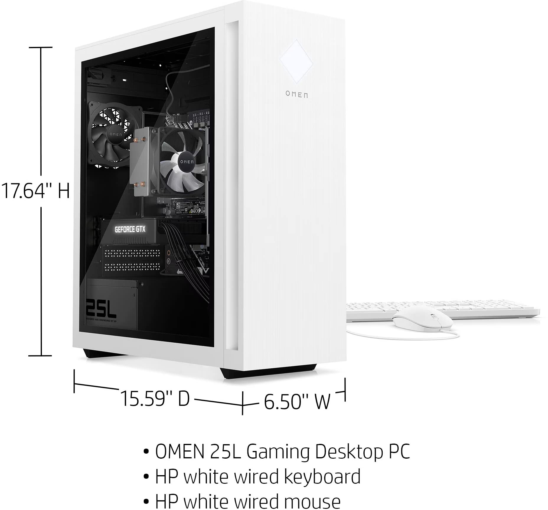 HP OMEN 25L Gaming & Entertainment Desktop PC (AMD Ryzen 5 5600G 6-Core, 64GB RAM, 512GB PCIe SSD + 1TB HDD (3.5), GeForce GTX 1660 Super, WiFi, Bluetooth, HDMI, Win 11 Pro) Refurbished (Renewed)