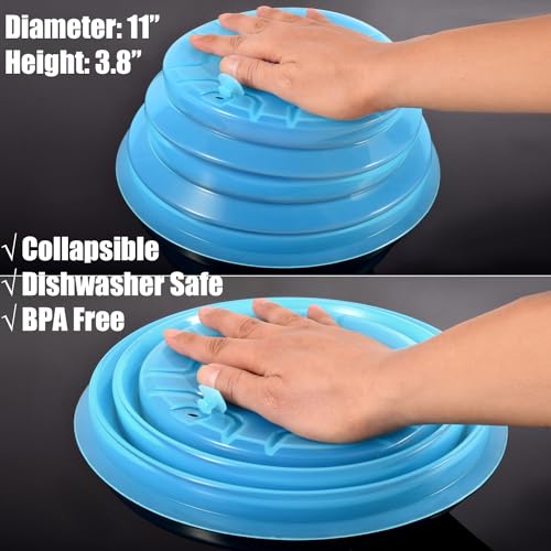 Kichwit Collapsible Silicone Microwave Plate Cover Splatter Guard, Dishwasher Safe & BPA Free, 11β