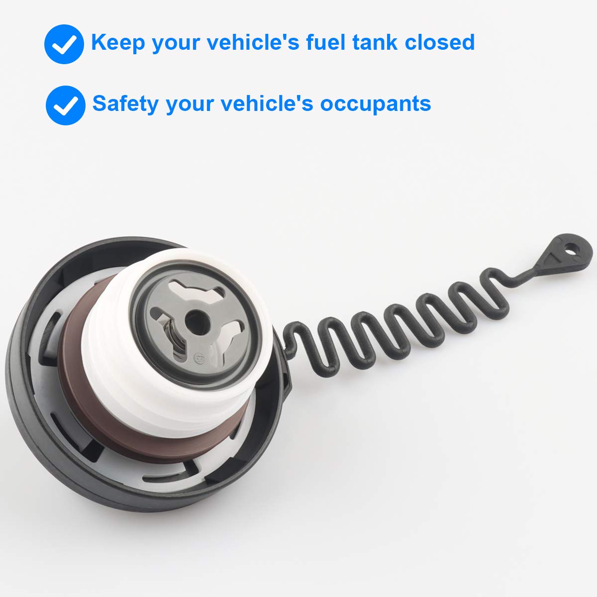 Gas Cap, Fuel Cap Replace 31392044 Compatible with Volvo - 2004-2009 S60, 2011-2018 S60, 2007-2015 S80, 2015-2018 V60, 2003-2010 V70, 2010-2017 Volvo XC60, 2008-2016 XC70, 2003-2014 Volvo XC90, More