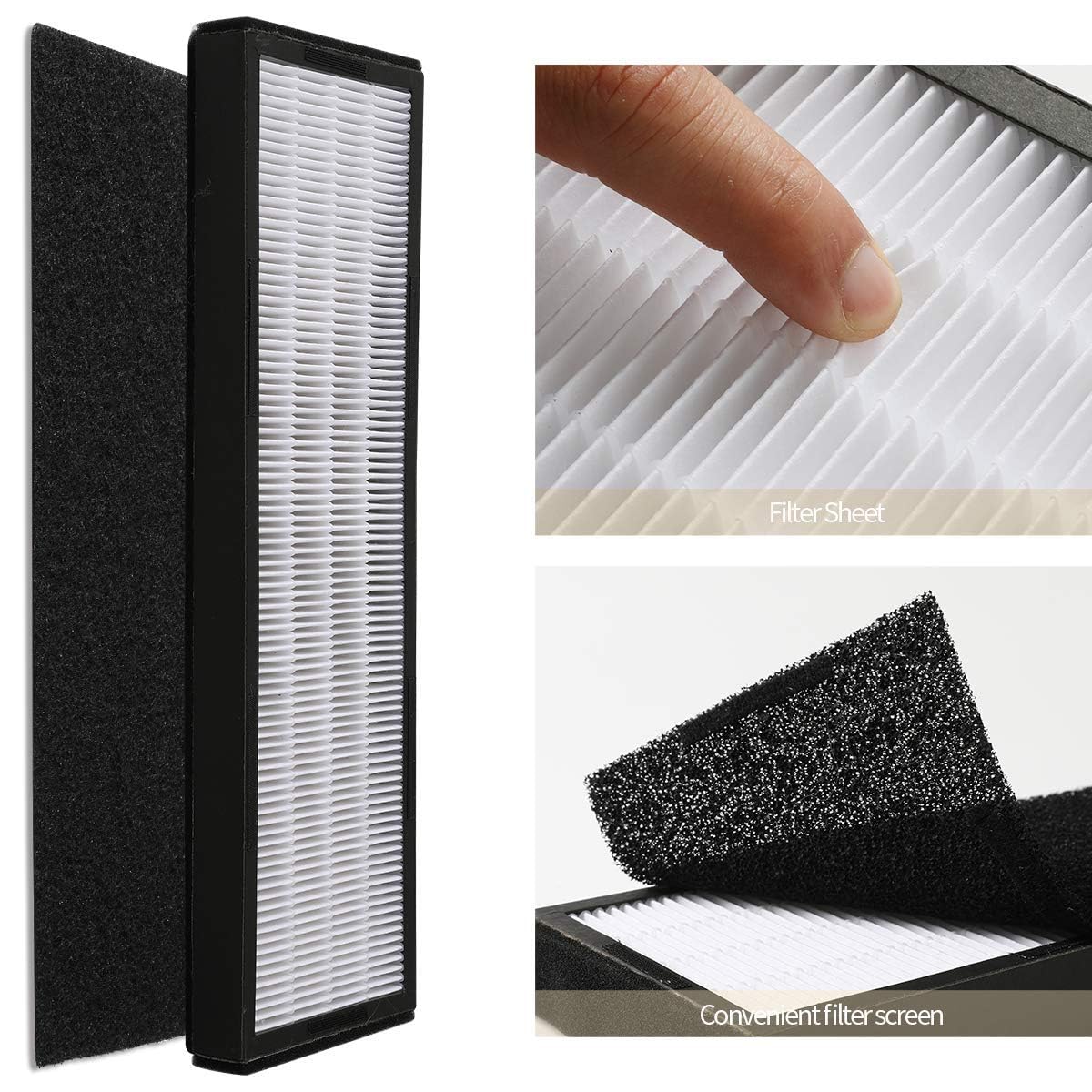 Gazeer FLT4825 HEPA Filter B Replacement Compatible with G-Guardian AC4825 AC4300 AC4800 AC4900 AC4850,4 H13 True HEPA Filters+4 Carbon Pre-Filters