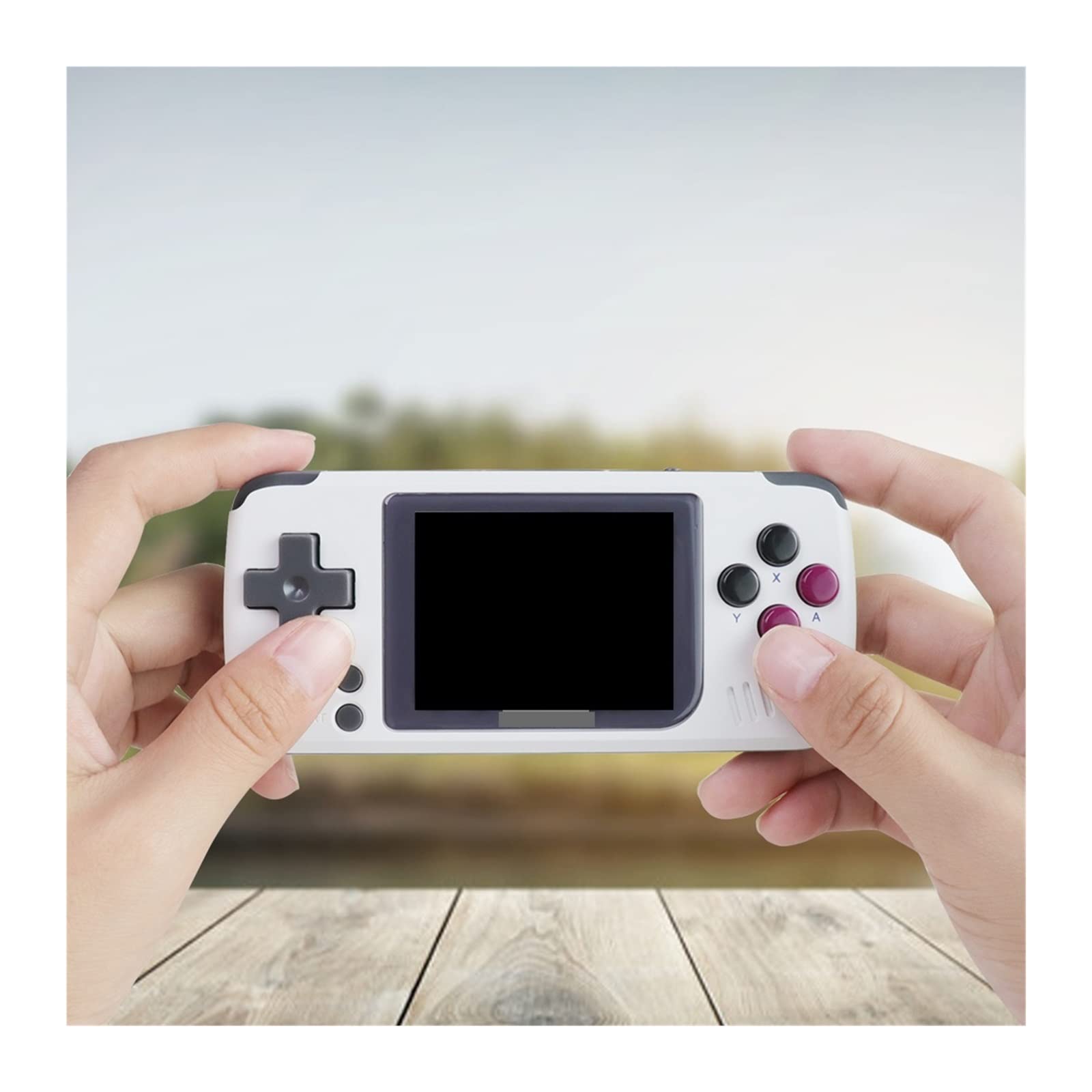 Handheld Game Console IPS Retro Video Game Player PS1 FC Pocket Mini Game Console Case (Color : Q90 White 32G Bag)