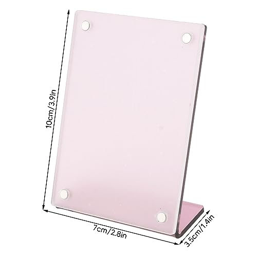 Free Standing Photo Frame, Simple Operation Slant Back Multipurpose Photo Frame for Movie Ticket Office (Pink)