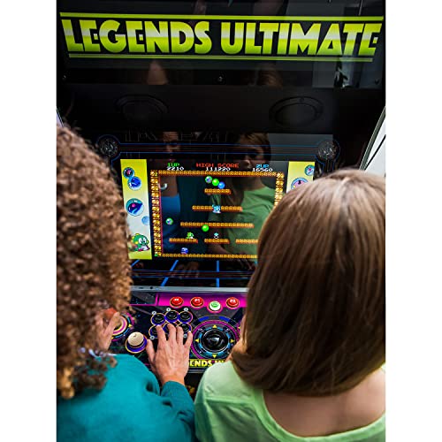 Legends Ultimate Arcade, Full Size Game Machine, Home Arcade, Classic Retro Video Games, Over 300 Licensed Arcade and Console Games, Action Fighting Puzzle Sports & More, WiFi, HDMI, Bluetooth