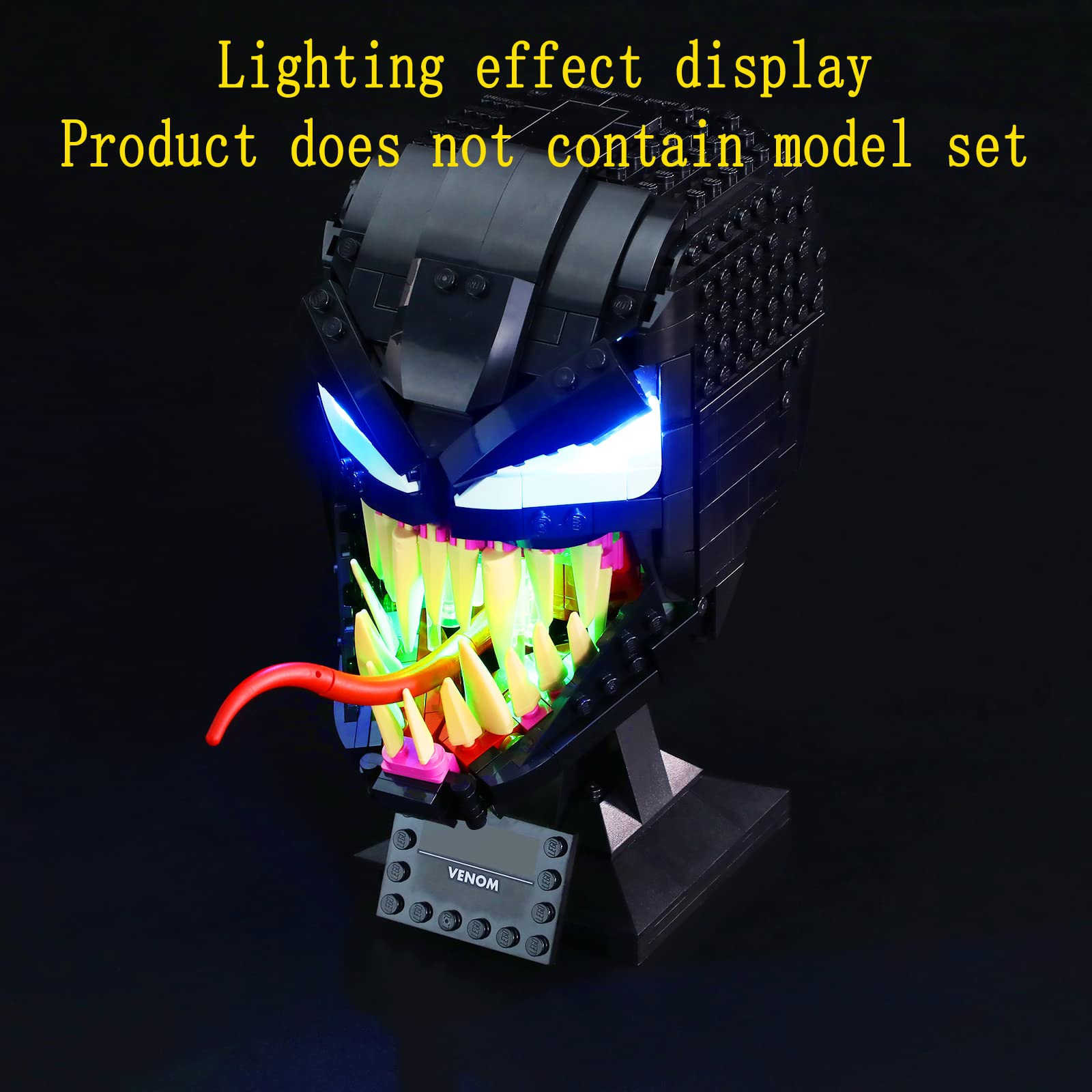 GEAMENT LED Light Kit Compatible with Lego Venom - Lighting Set for Spider Man 76187 Building Model (Model Set Not Included)
