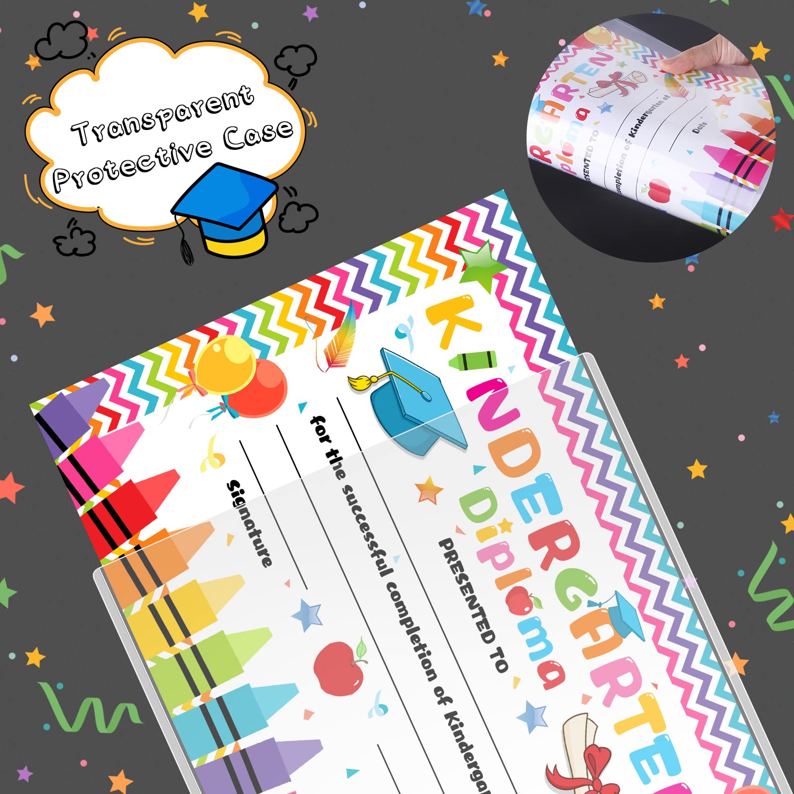 LEIFEOSH 2024 Kindergarten Graduation Stole Graduation Sash with Diploma Certificate for Kindergarten Graduate