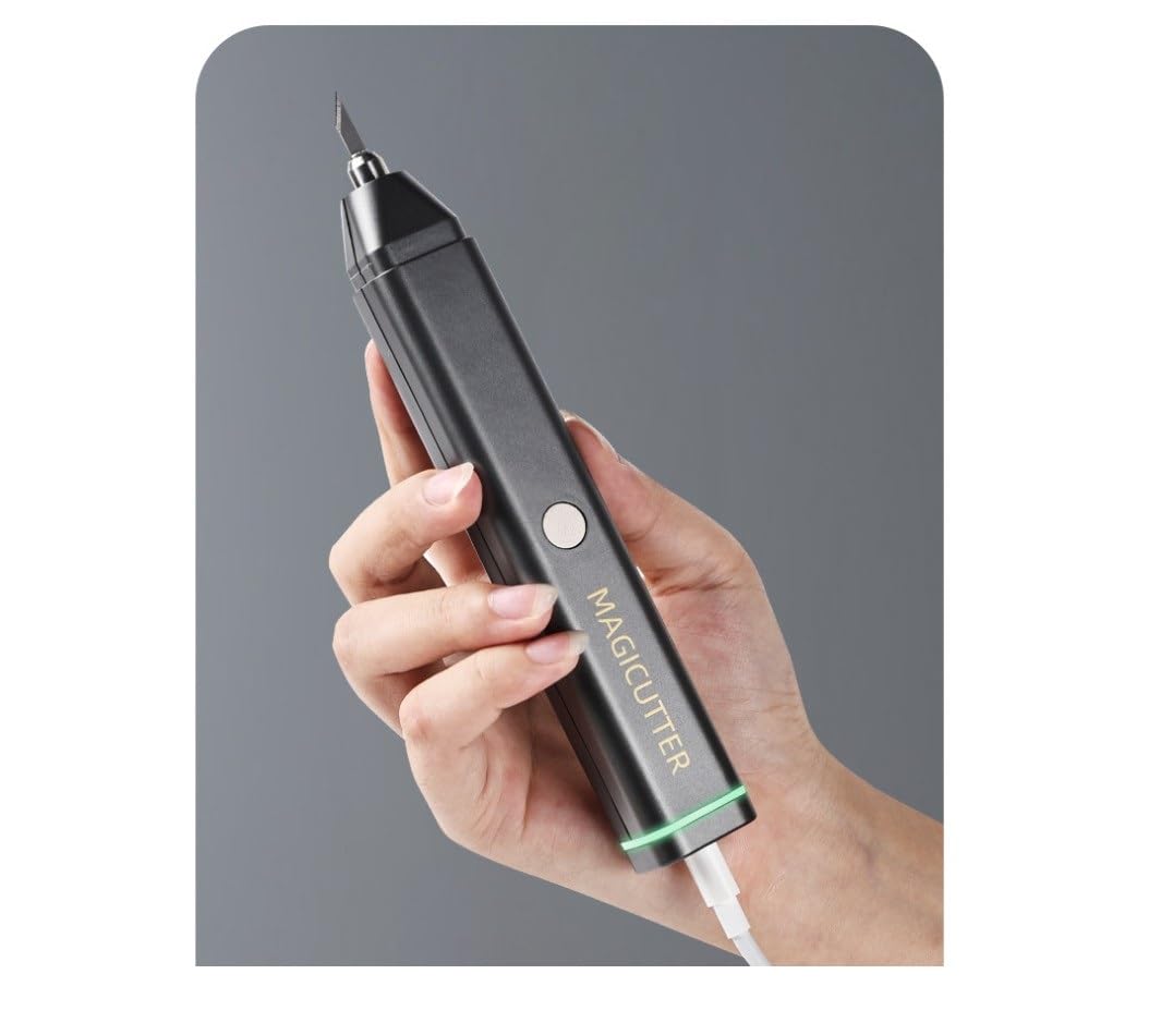 Portable Ultrasonic Cutter for Leather 3D Printing Plastic DIY 30W 40KHz, with 40pcs Replacement Knife and Fixtures