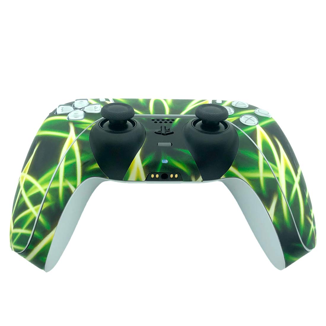 Gebaisi PS5 Controller Skin Sticker for Playstation 5 Cover Wrap Decal Fluorescence Weeds
