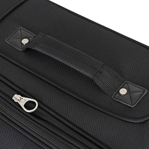 SwissGear Sion Softside Expandable Roller Luggage, Black, Checked-Medium 25-Inch
