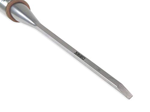 Narex Richter Extra Bevel Edge Chisel with Cryogenic Treated Cr-V Steel Hardened to HRc 62 Ergonomic Ash Handles Stainless Steel Ferrule (1/8 inch)