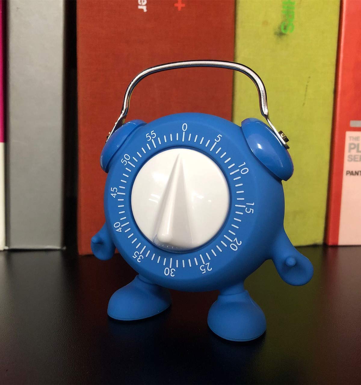 Kitchen Timer, for Baking Teaching Cooking Egg Potty Training Cute 60 Mins Twist Timer with Ring Alert, No Battery (Blue)