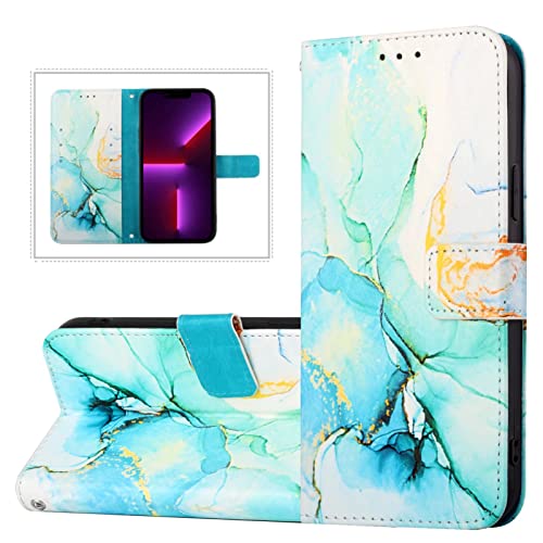 FTRONGRT Case for Tecno Spark 5 Air, with Mobile Phone Holder, Fall-Proof, Suitable for Tecno Spark 5 Air Folding Mobile Phone Leather Protective Shell.Green