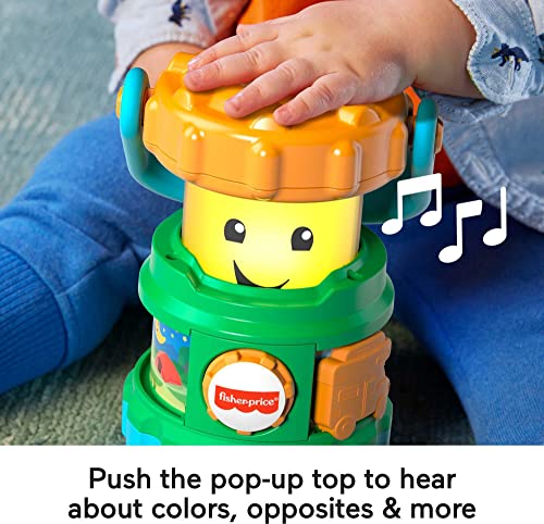 Fisher-Price Laugh & Learn Camping Fun Lantern, Musical Toy with Lights, Sounds and Learning Content for Baby and Toddler Ages 6-36 months