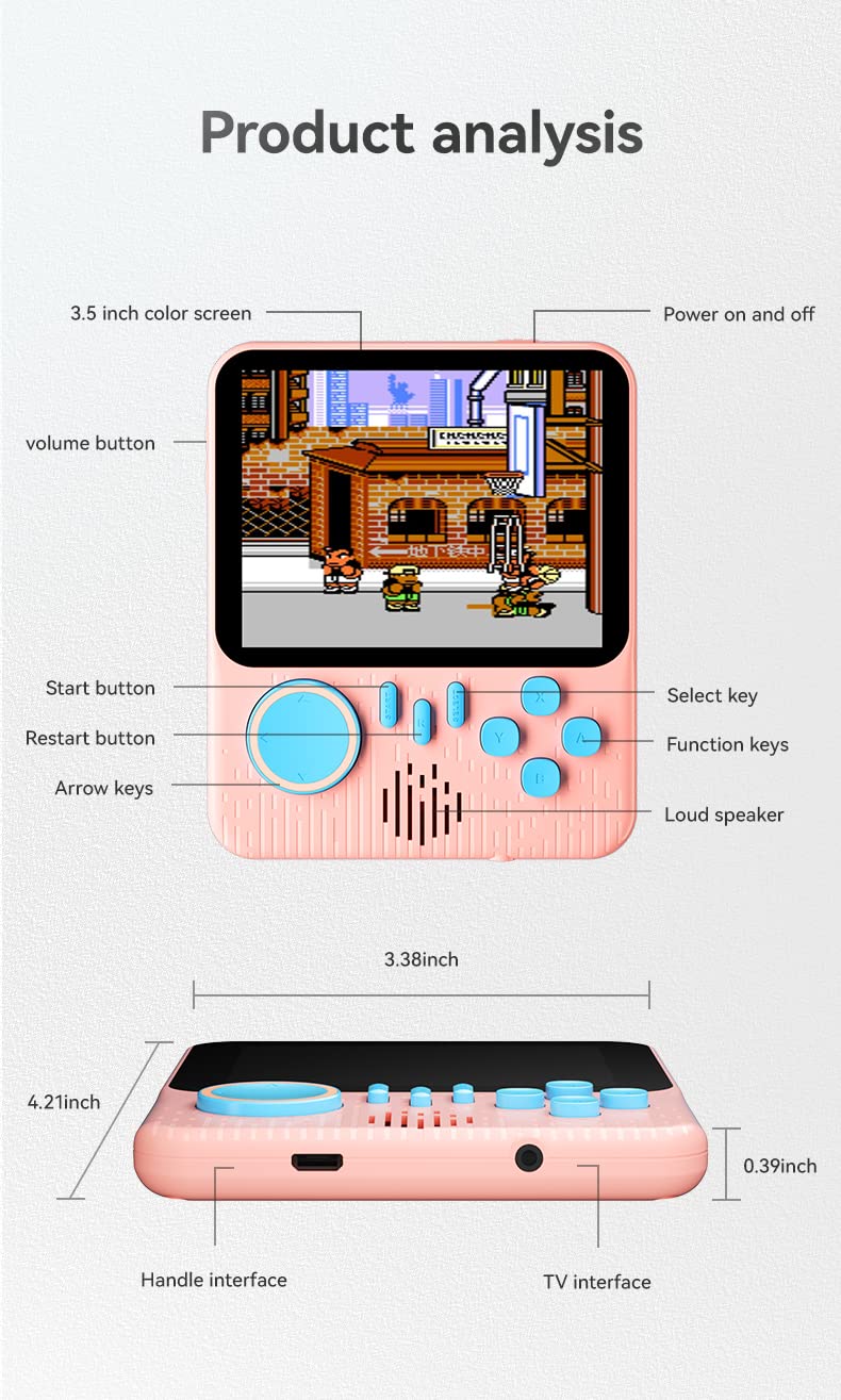 G7 Handheld Game Console - Dual Player (Pink)
