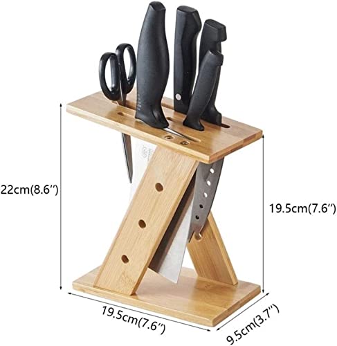 Knife Storage Knife Block Knife Holder Kitchen Bamboo Knives Blocks Storage Rack Cutter Storage Knives Holder Multi-function Tool Knife Stand Knife Rack Knives Storage